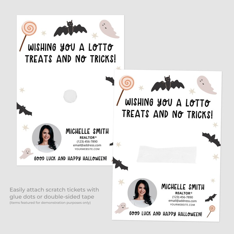 Halloween Scratch Ticket Cards | Personalized Real Estate Client ...