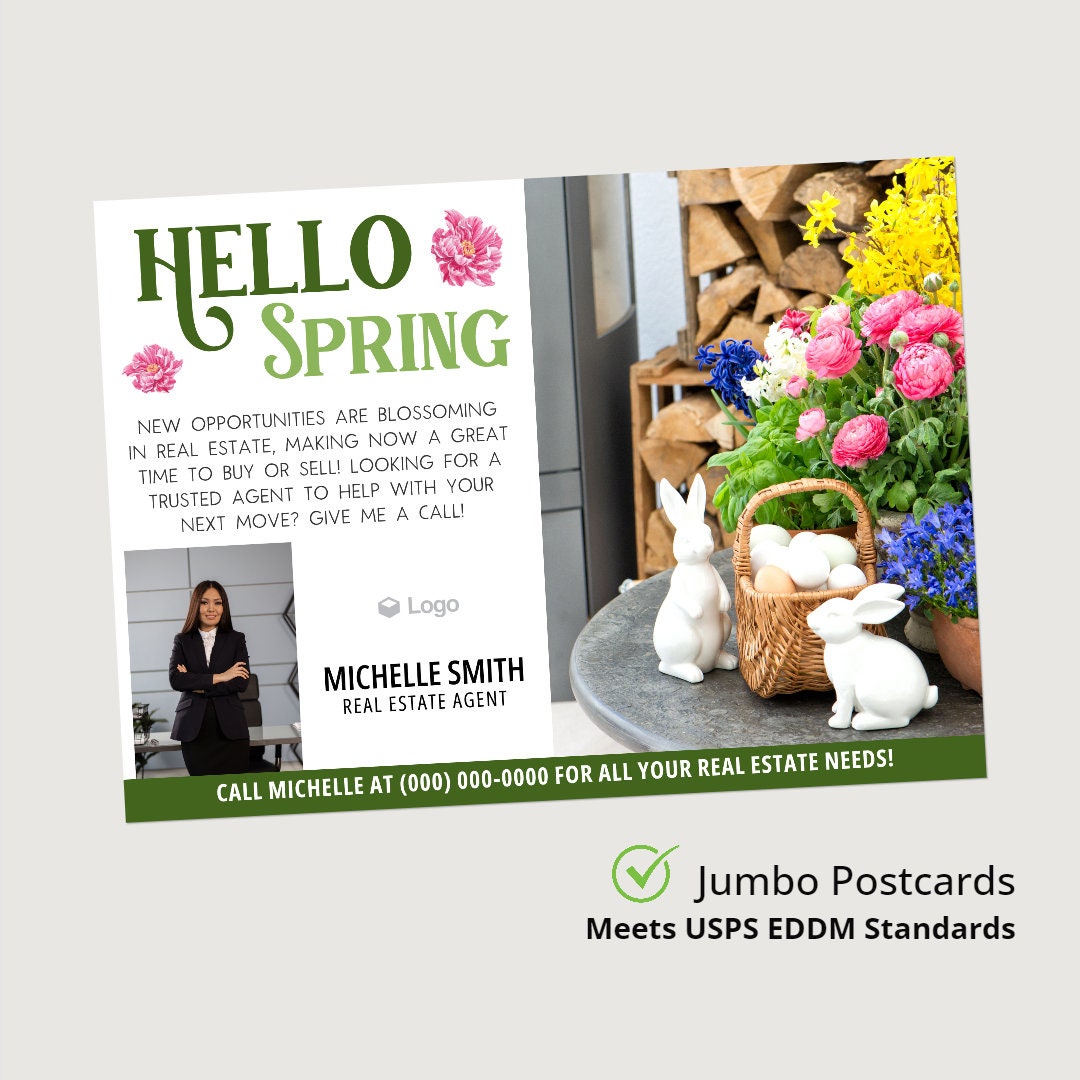Jumbo Real Estate Postcards Direct Mail EDDM Marketing USPS Compliant ...