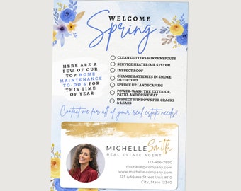 Set of Spring Maintenance Checklist Real Estate Mailers - Etsy