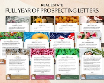 Full Year of Prospecting Letters Canva - Etsy