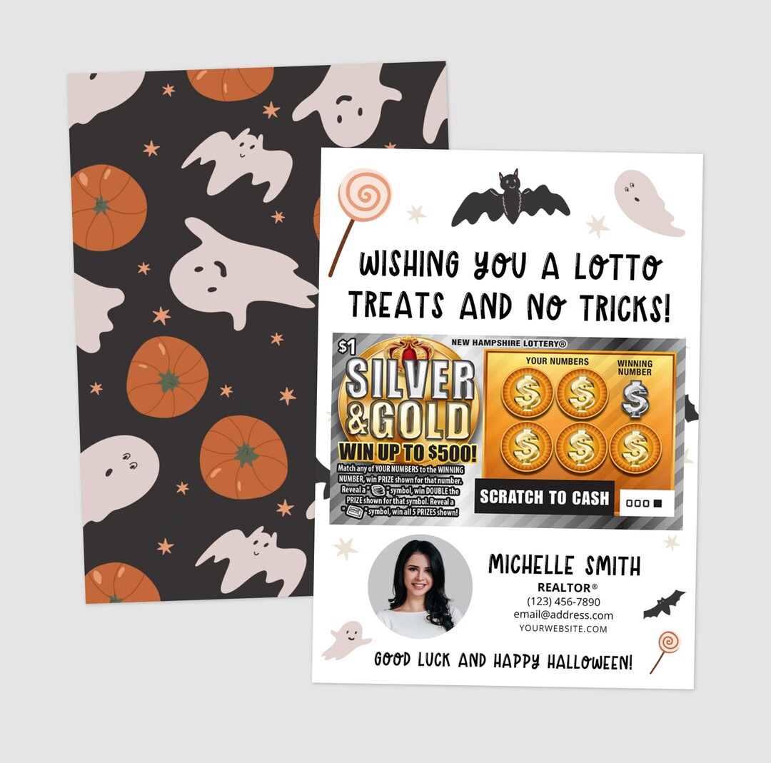 Printed A Lotto Treats Cards - Halloween Marketing Pop by - Corporate ...