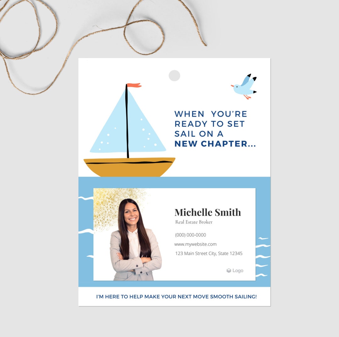 Set of Real Estate Pop by Tags With Adhesive to Attach Business Card ...