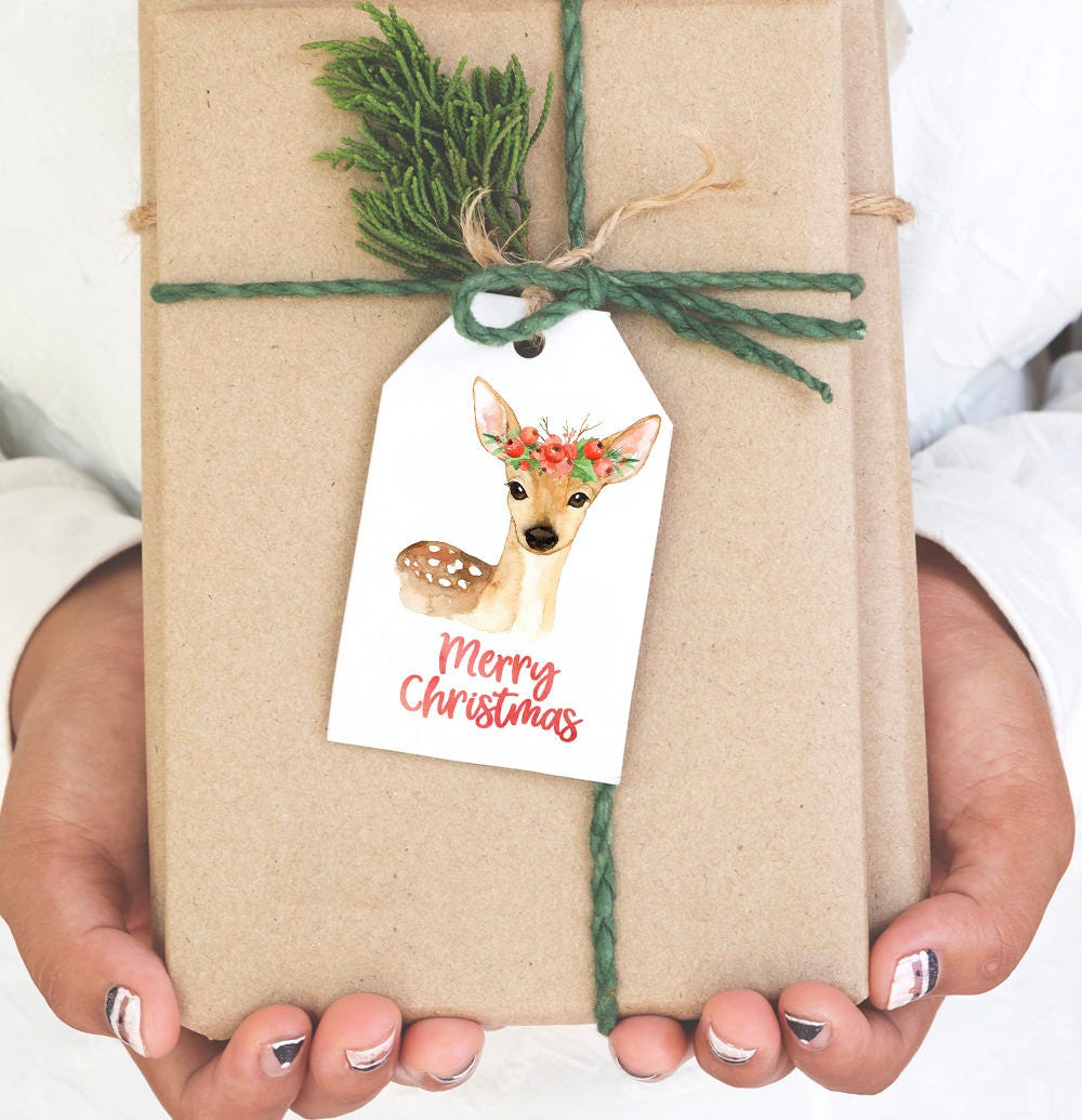 Cute Animal Printable Christmas Gift Tags, Penguin, Polar Bear, Dog ...