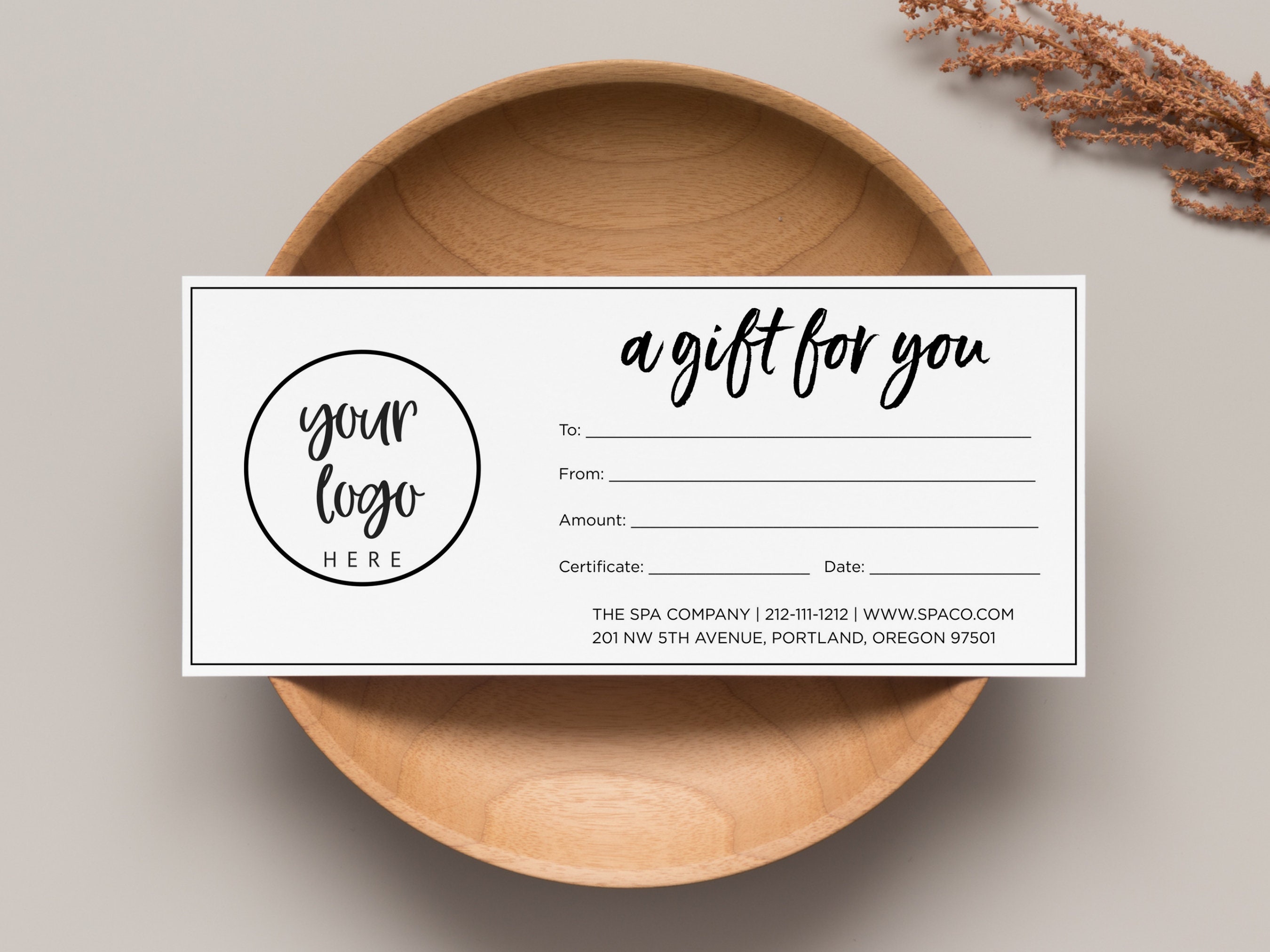 Download Free Gift Certificate Template