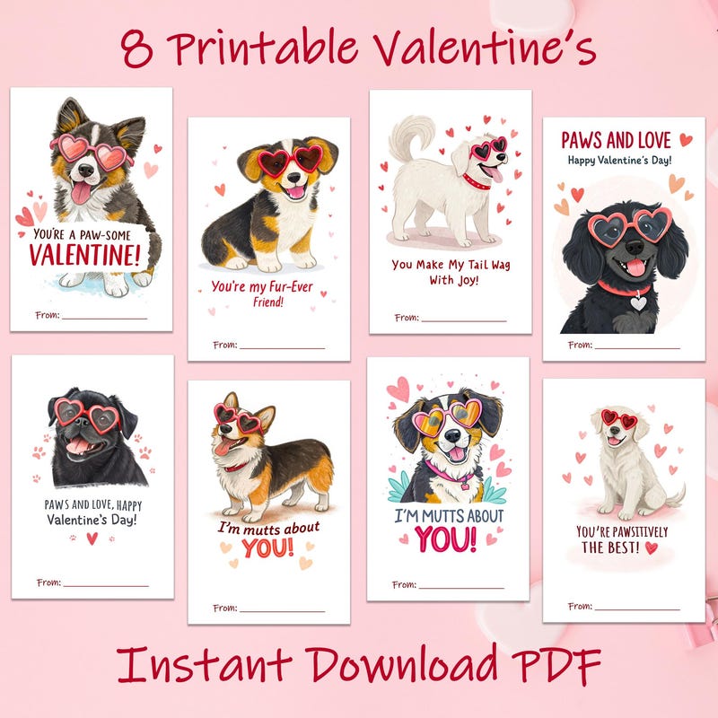 Dog Valentine Cards - Etsy