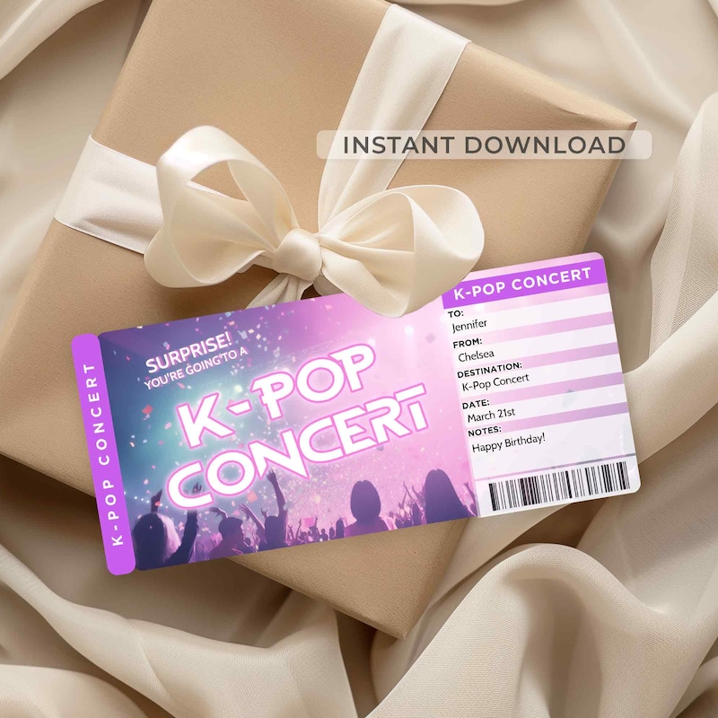 Ticket Template K Pop - Etsy