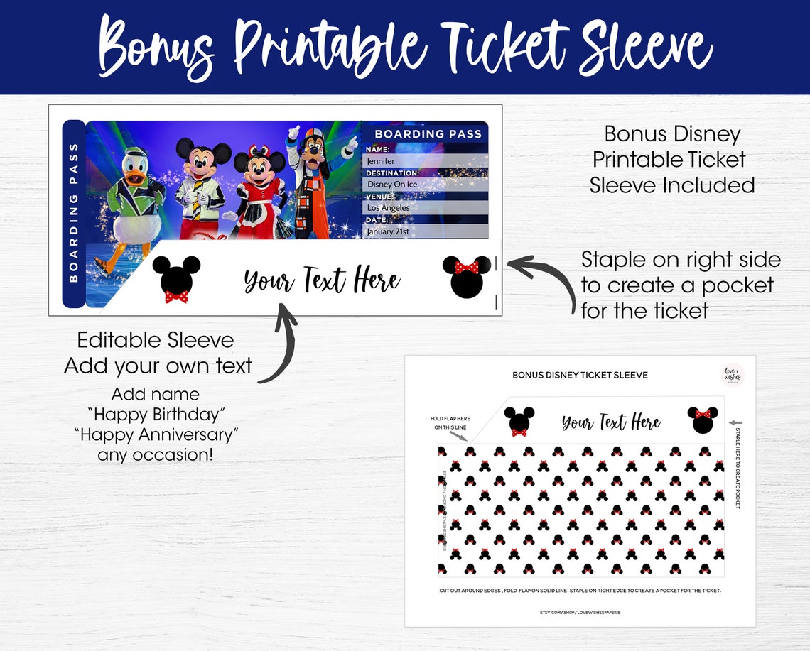 Disney On Ice Surprise Reveal Tickets Surprise Disney On Ice Etsy