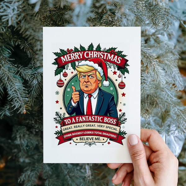 Christmas Cards Donald Trump - Etsy