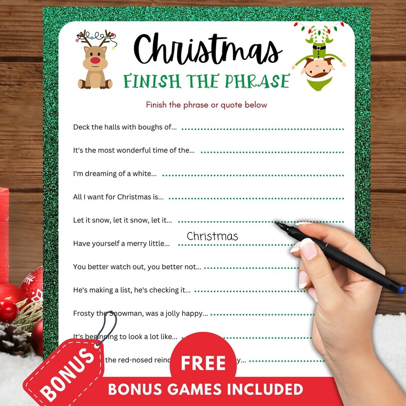 Christmas Phrases - Etsy