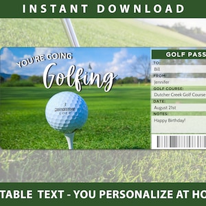 Golf Lesson Voucher Template - Etsy Australia