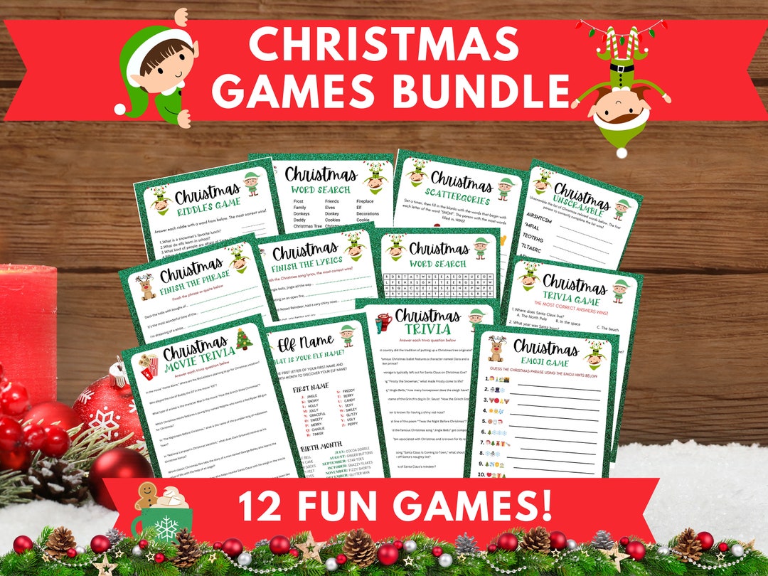 Easy Printable Christmas Games for Adults and Family Christmas Games ...
