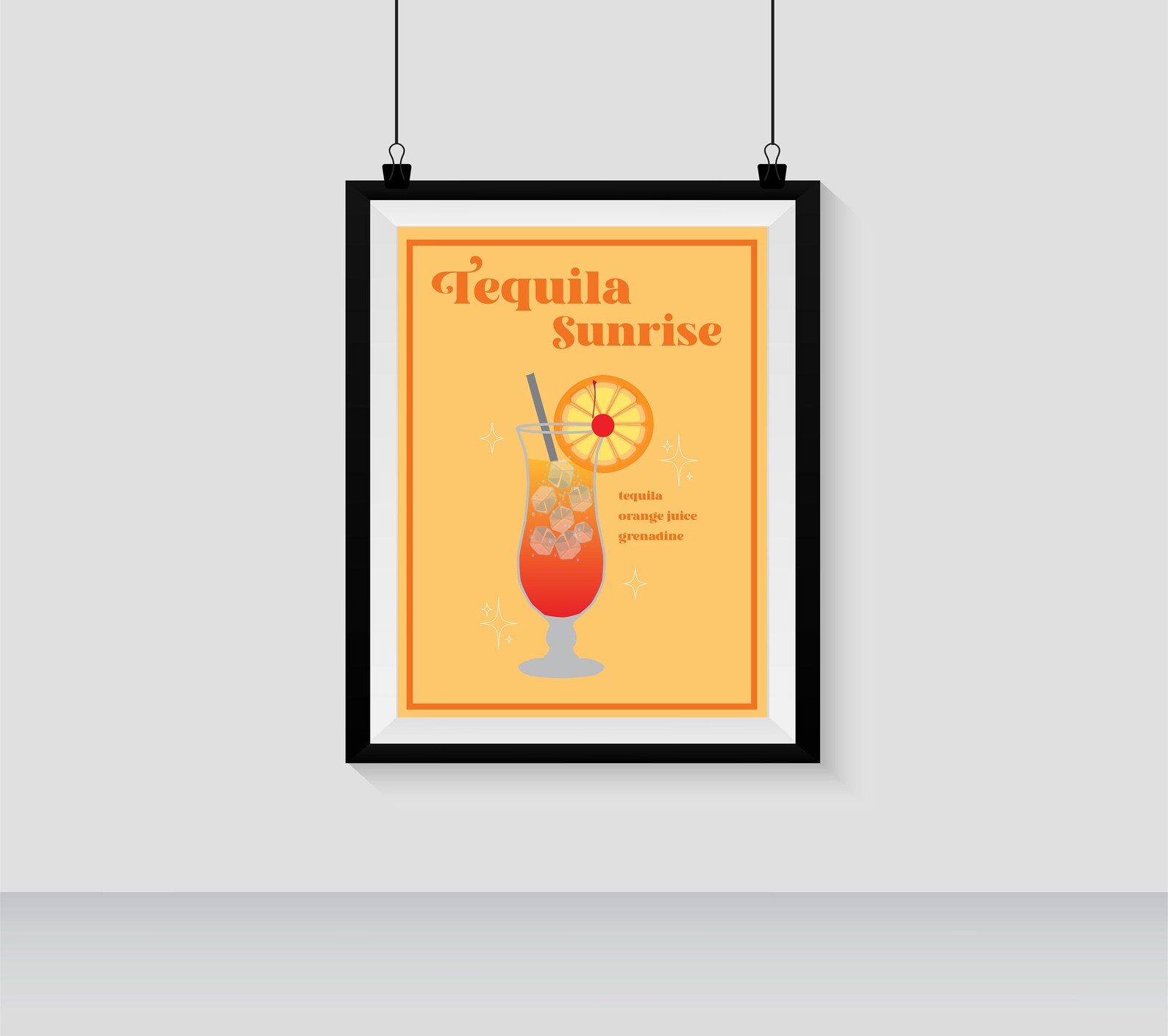 Tequila Sunrise Wall Art Print - Etsy