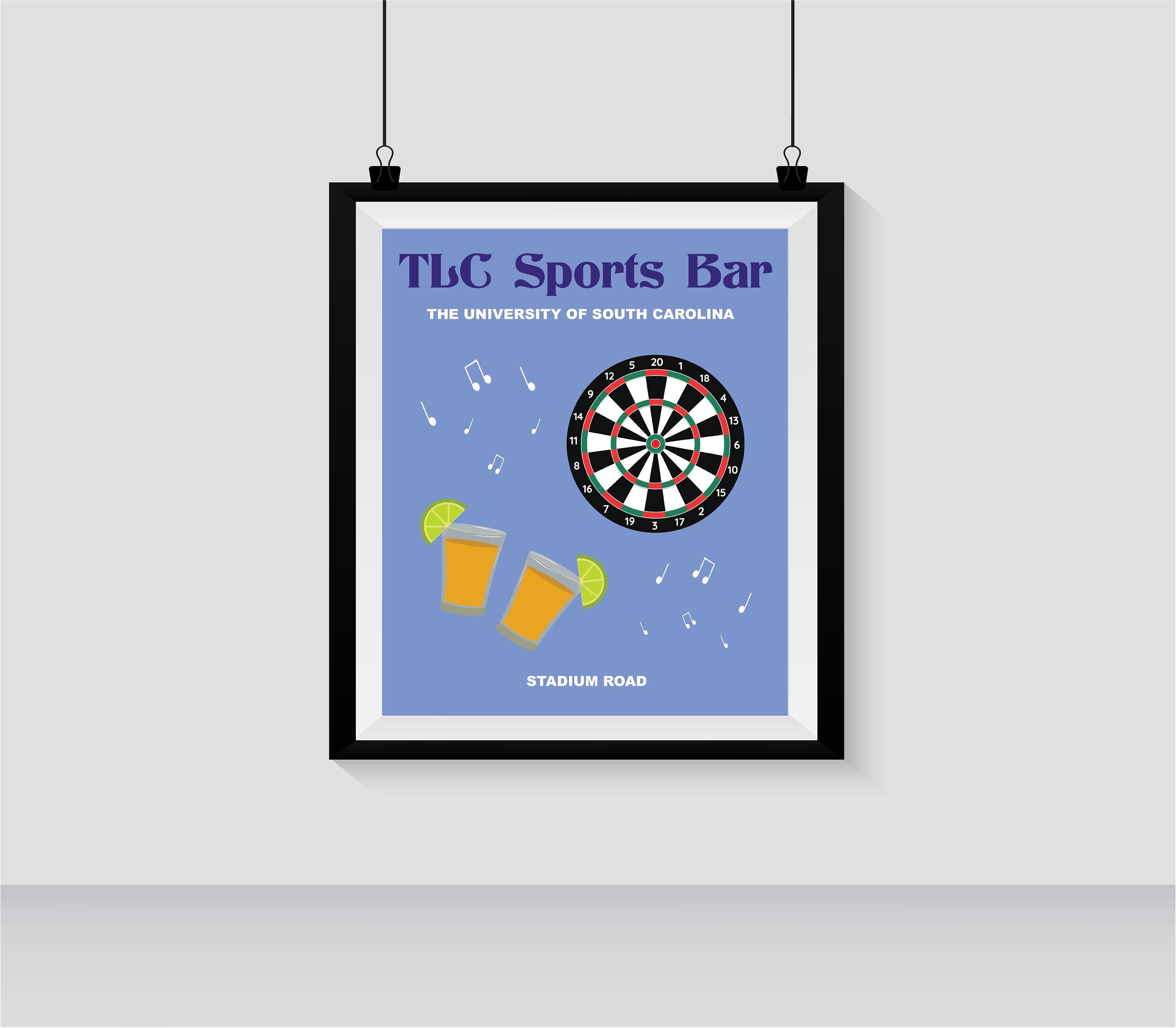 Uofsc - TLC Sports Bar Wall Print - Etsy