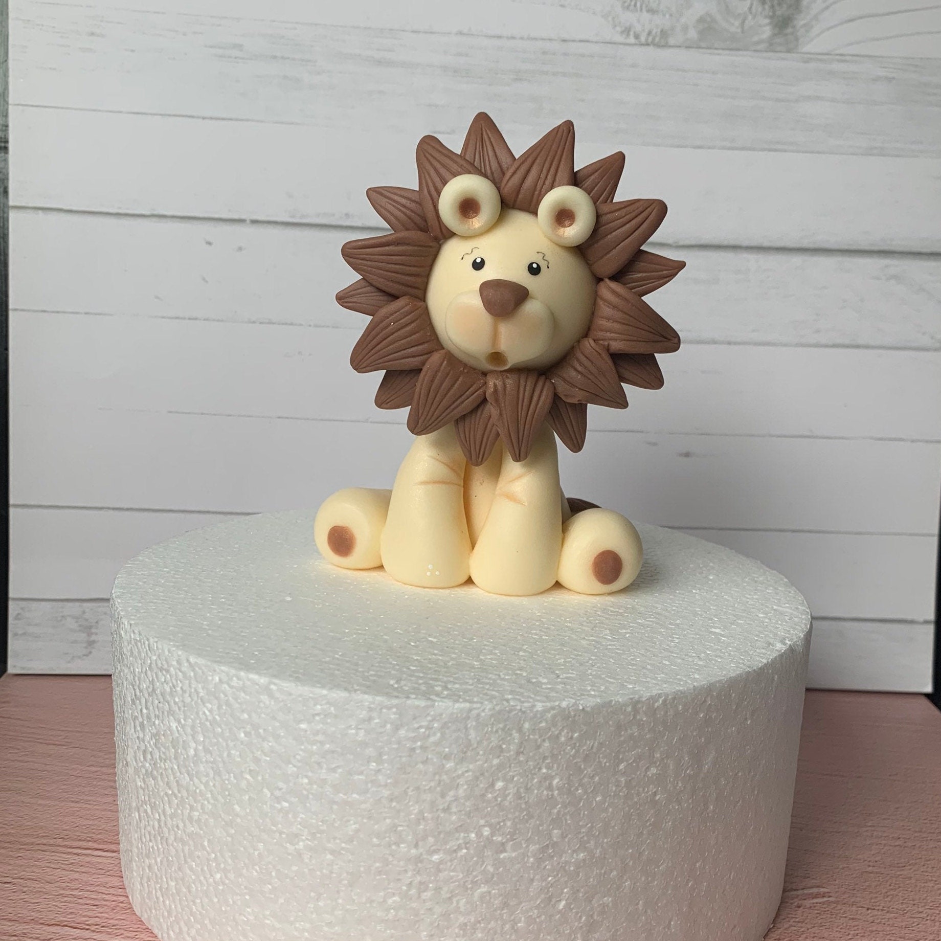 Lion Cake Topper Baby Lion Cake Topper Jungle Safari Animals - Etsy