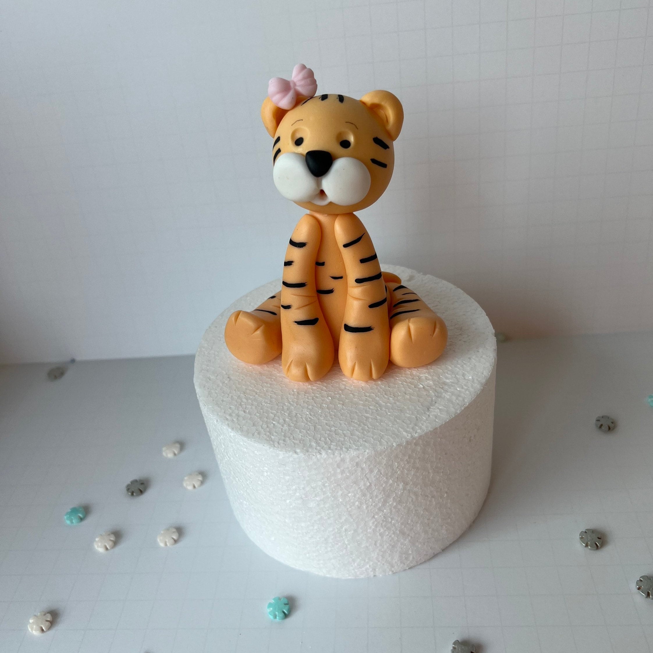 Tiger Cake Topper Baby Tiger Cake Topper Jungle Safari - Etsy