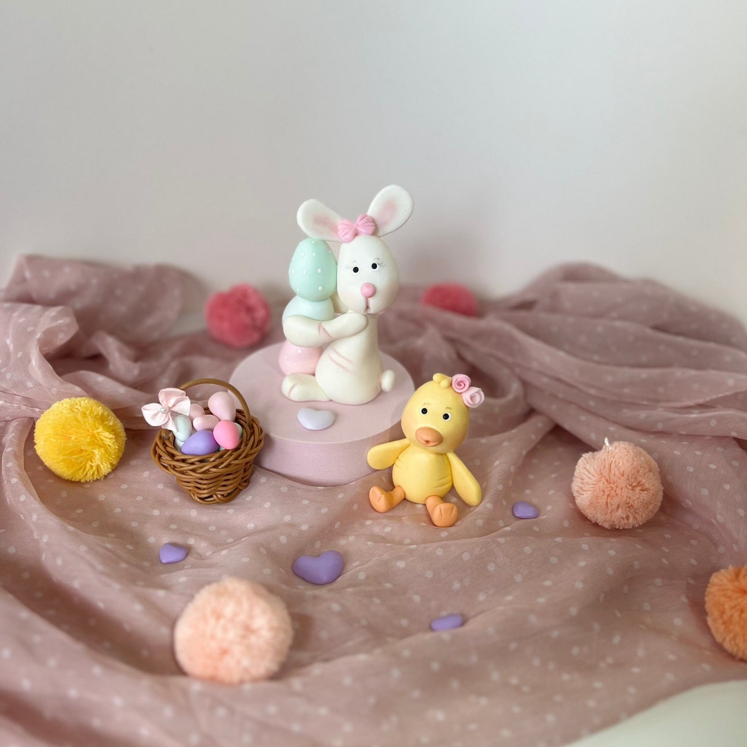 Bunny Cake Topper, Easter Bunny Cake Topper, Bunny Birthday Cake Topper ...