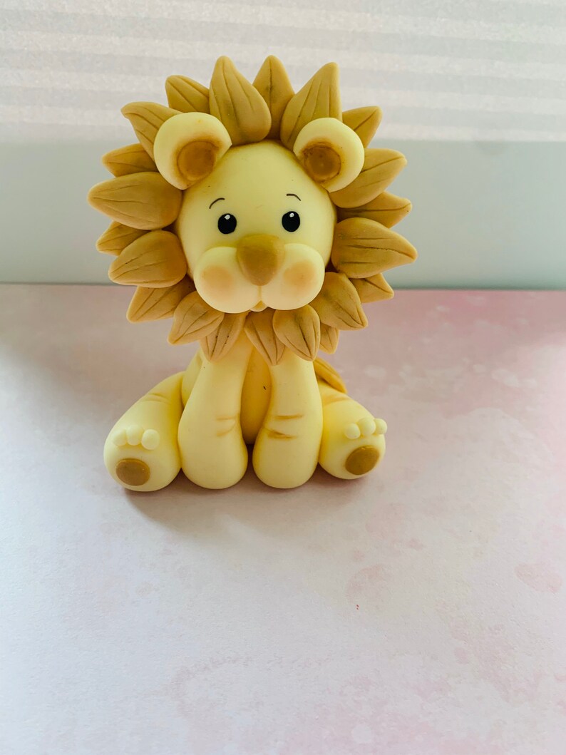 Lion cake topper baby lion cake topper jungle safari animals | Etsy