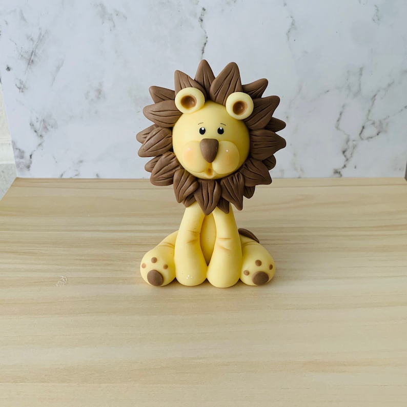 Lion cake topper baby lion cake topper jungle safari animals | Etsy