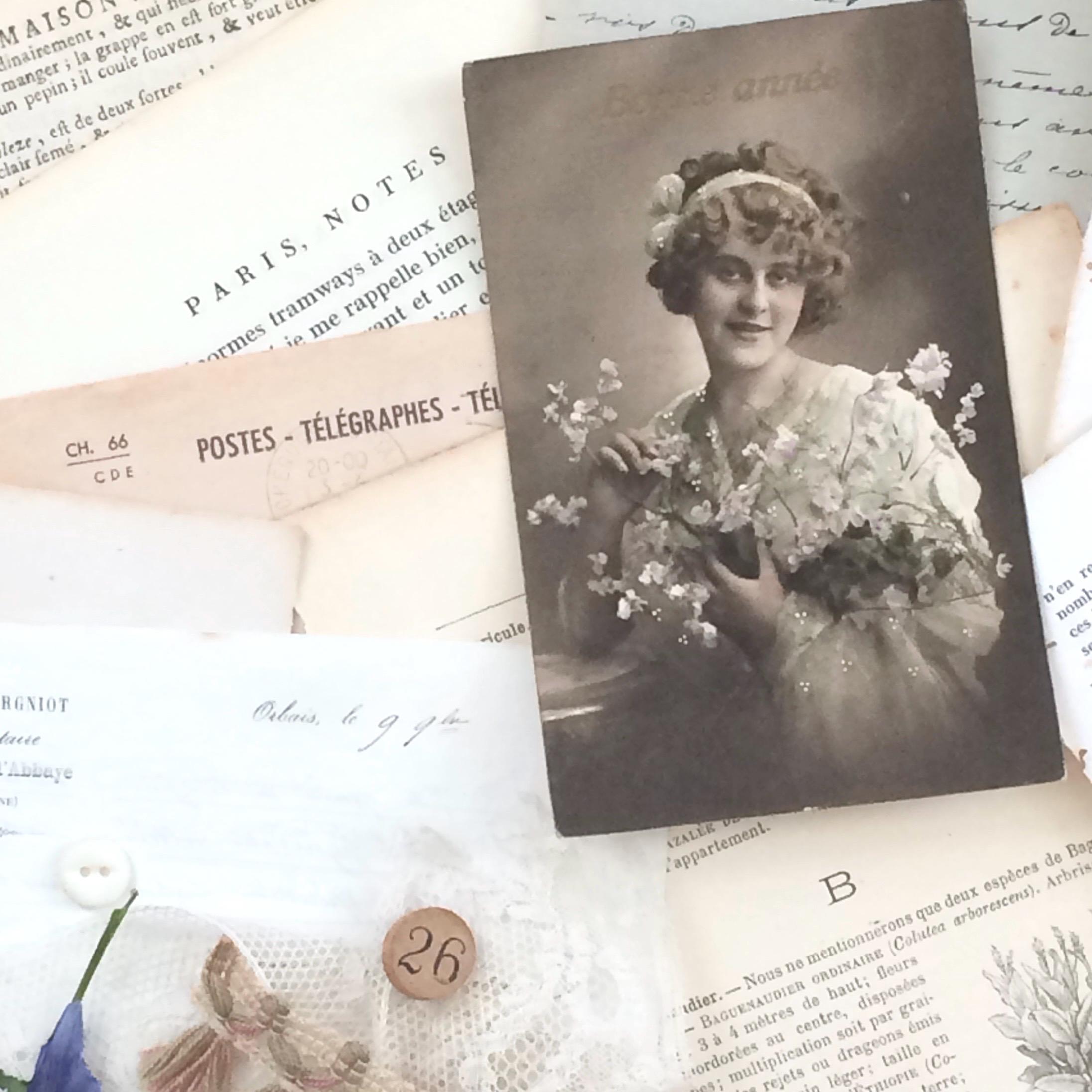 Vintage French Collage Pack Filled With Handwriting, Documents, Text ...