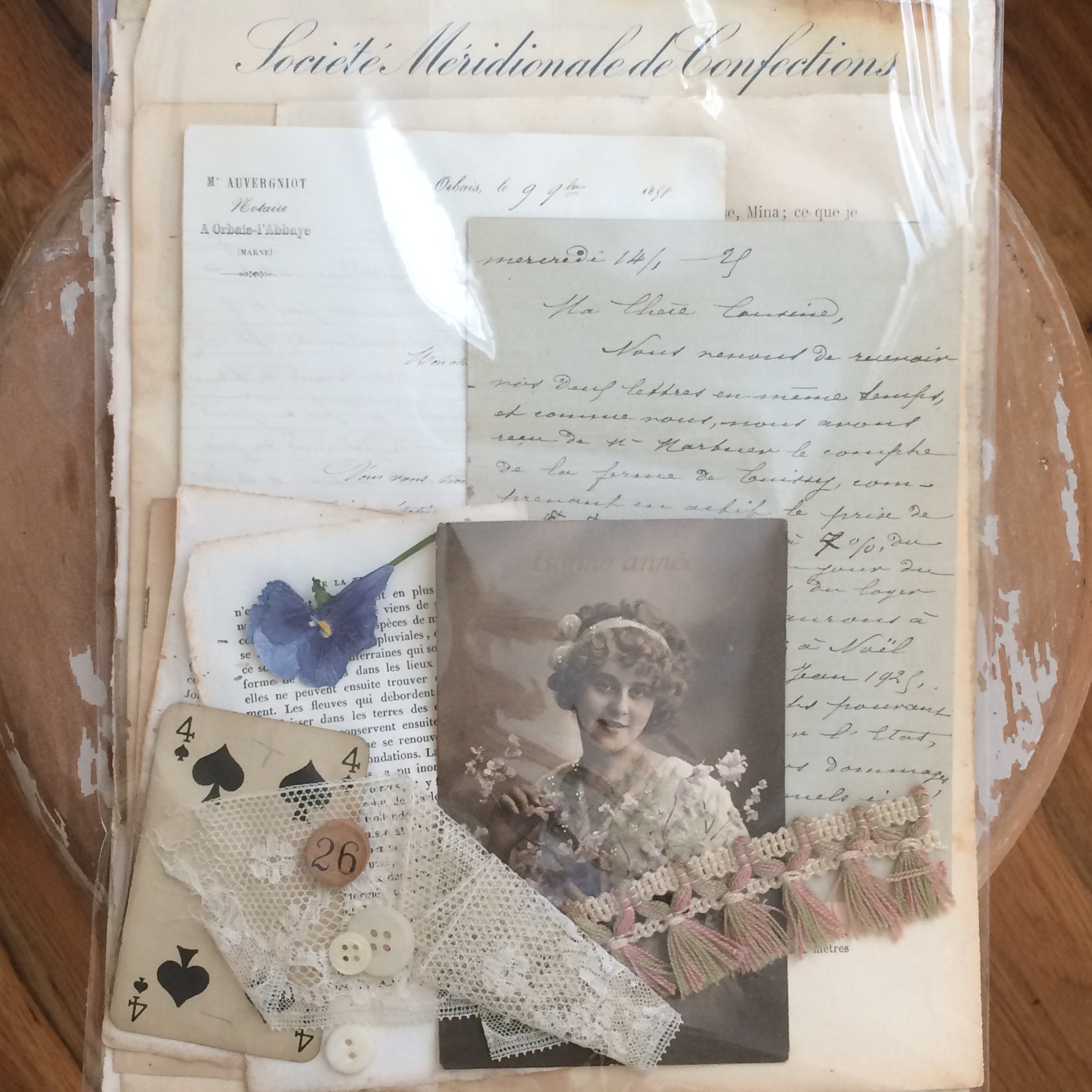 Vintage French Collage Pack Filled With Handwriting, Documents, Text ...
