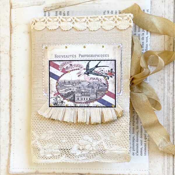 French Postcard Fabric - Etsy