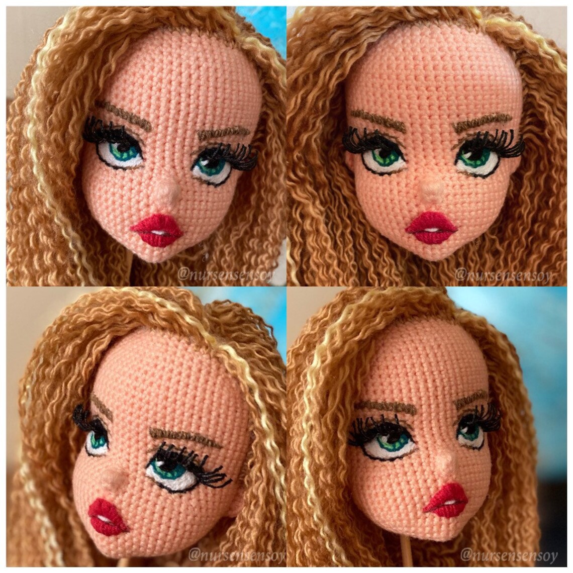 CROCHET HEAD PATTERN Nisan Doll Head Pattern 22 Pages and 6 - Etsy