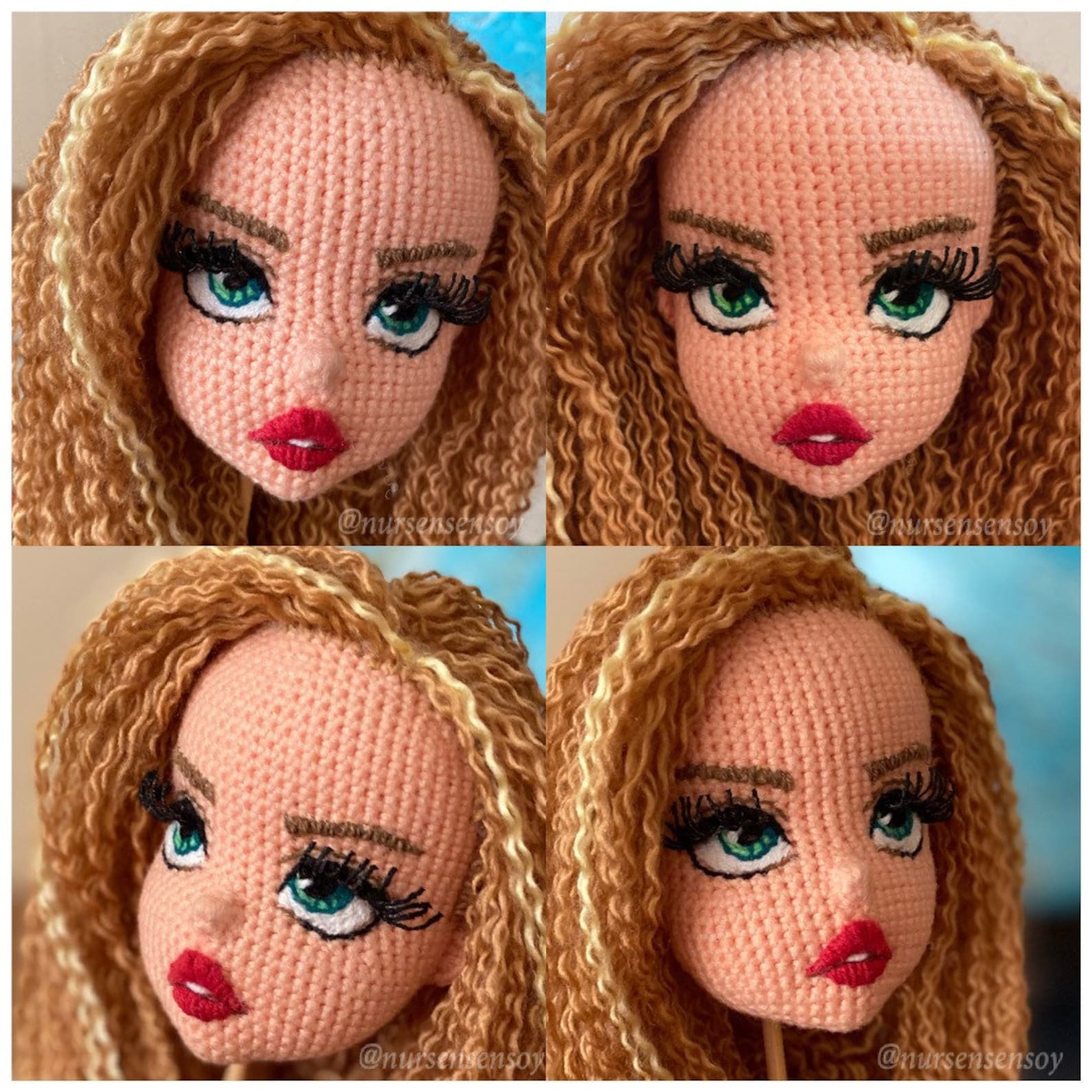 CROCHET HEAD PATTERN Nisan Doll Head Pattern 22 Pages and 6 - Etsy