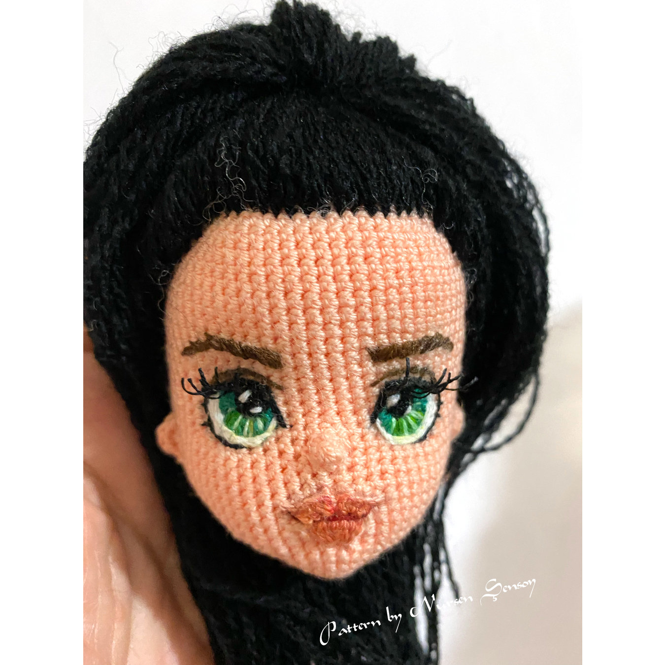 Crochet Doll Head Nisan Doll With Knit Lips (PDF Pattern and Videos - Etsy