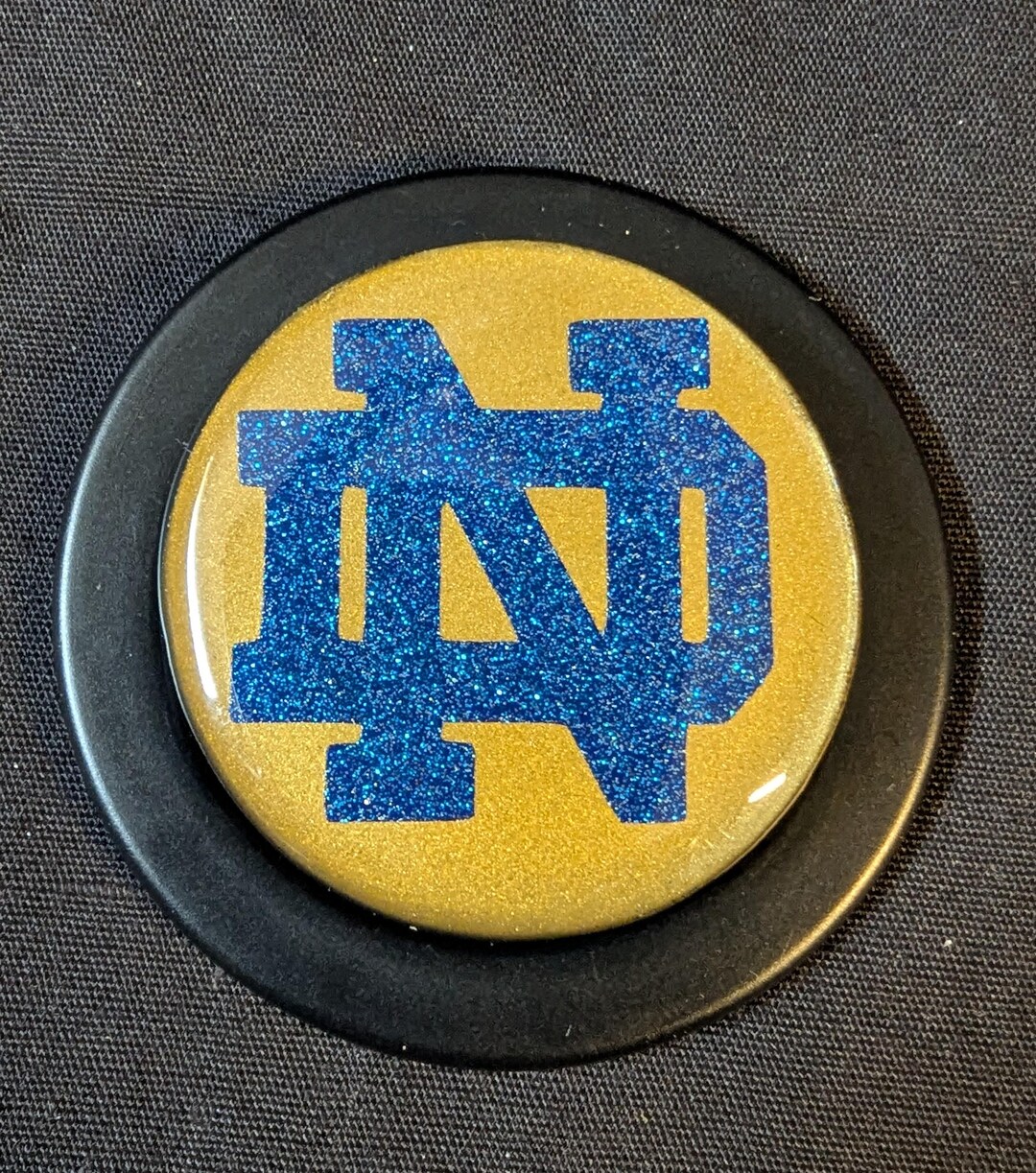 Notre Dame Gold Base With Blue Glitter ND Decal Magnetic Phone Grip or ...