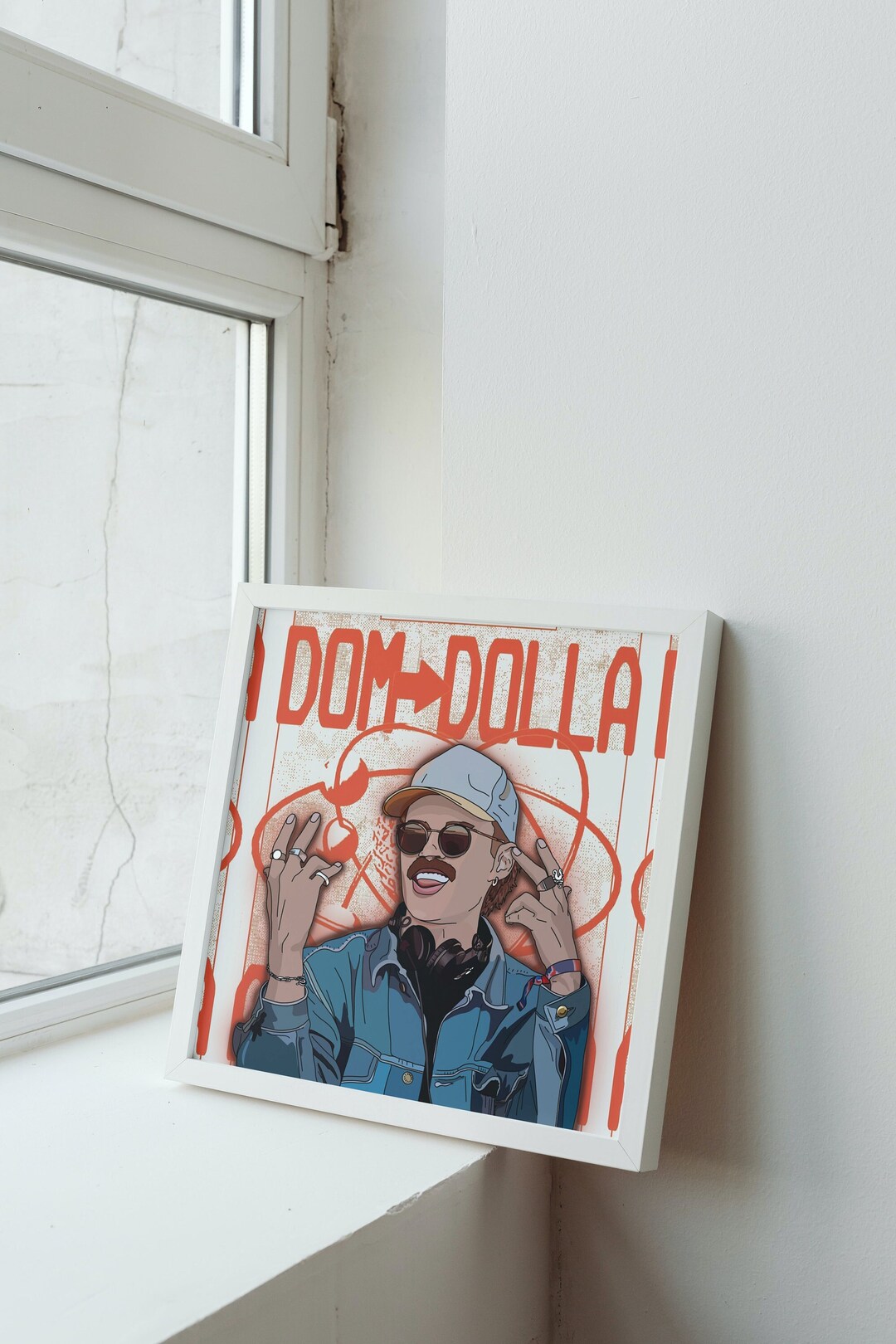 Dom Dolla Framed Print, Illustration of Dom Dolla, Dom Dolla Hanging ...