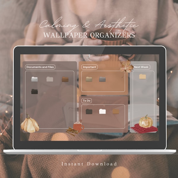 Desktop Organizer Wallpaper - Etsy