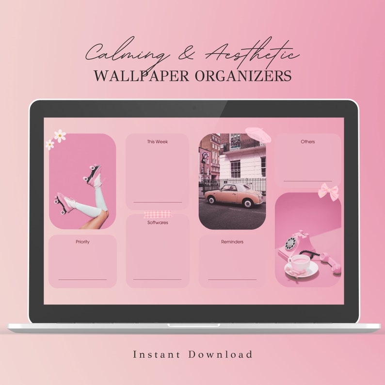 Barbie Pink Desktop Wallpaper Organizer & Folder Icons (digital ...