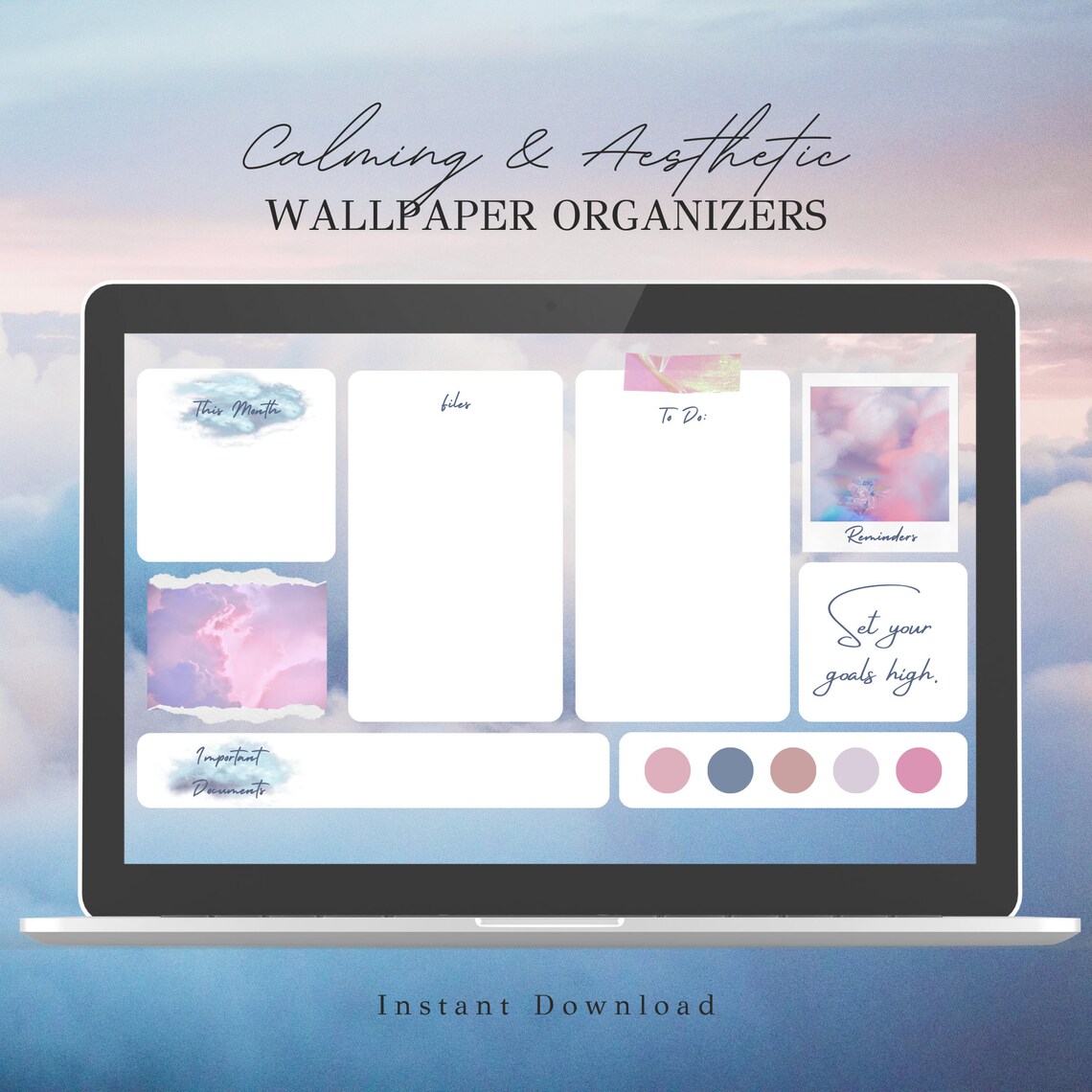 Cloud Dream | Desktop Organizer Wallpaper & Folder Icons Set｜mac ...