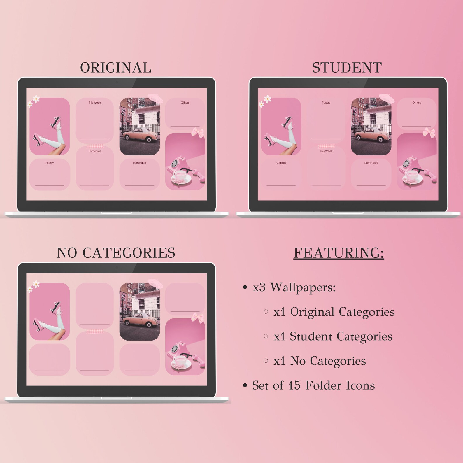 Barbie Pink | Desktop Organizer Wallpaper & Folder Icons Set｜mac ...