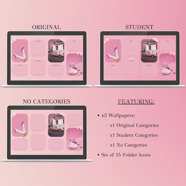 Barbie Pink Desktop Wallpaper Organizer & Folder Icons (digital ...