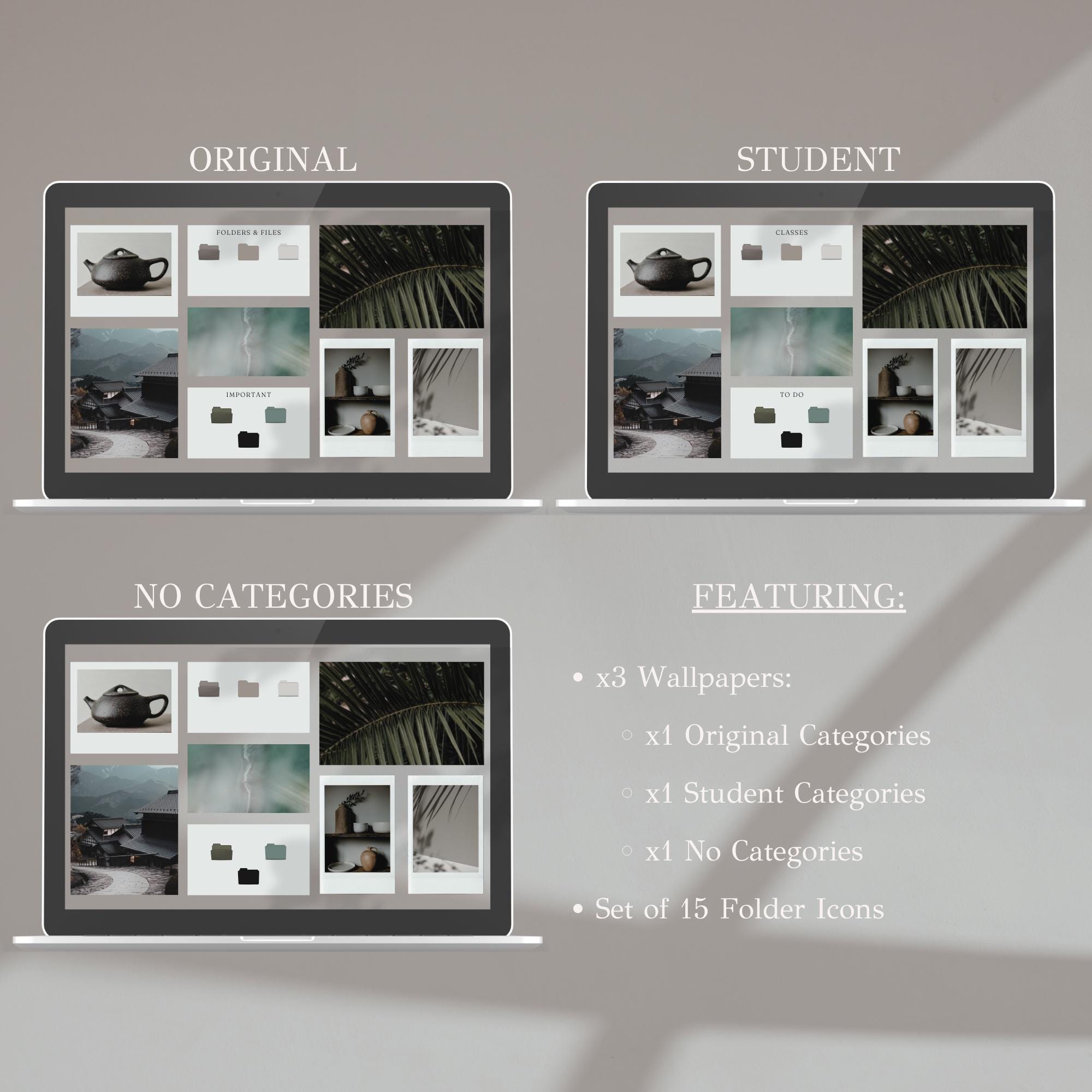 Serenity Desktop Wallpaper Organizer & Folder Icons (digital Download ...