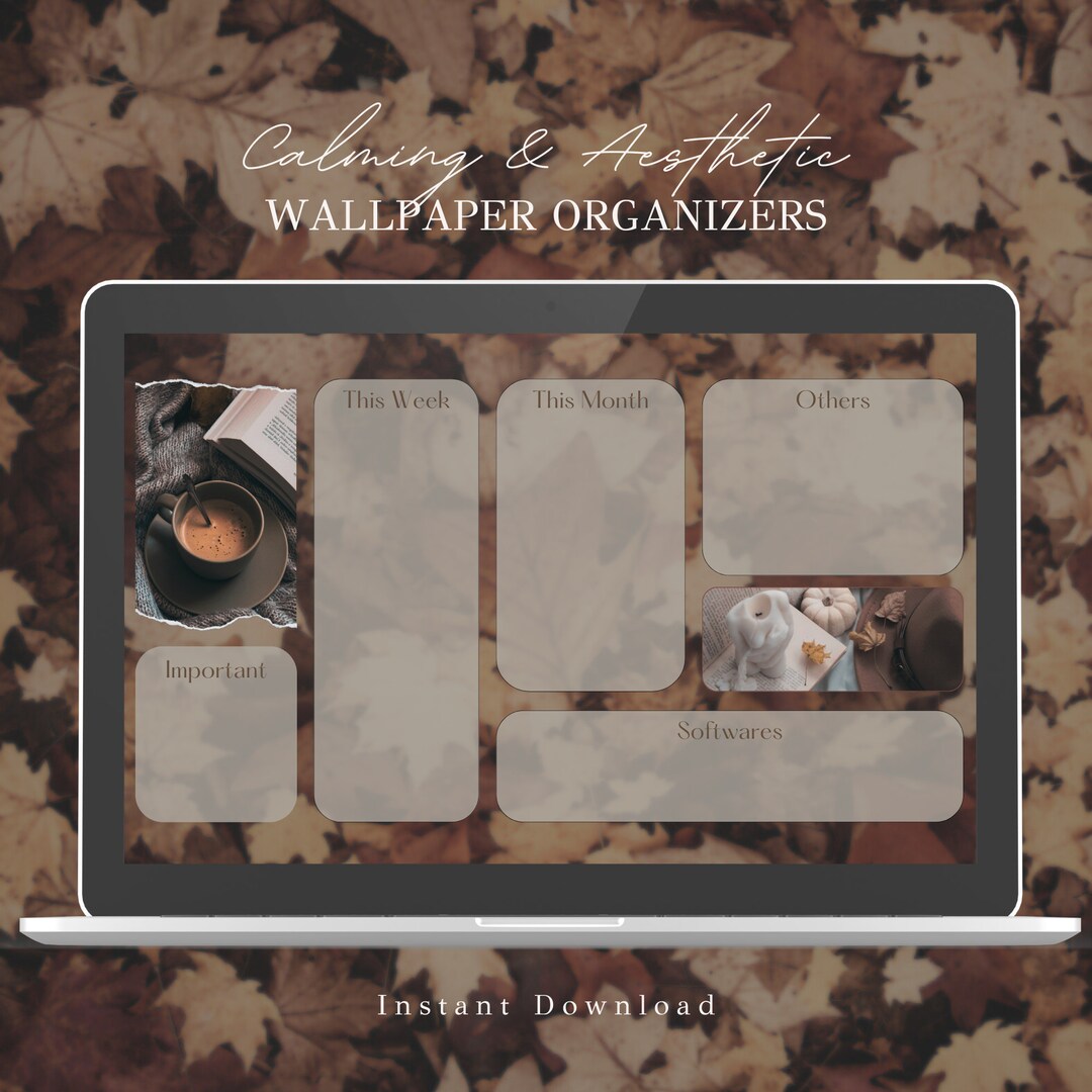 Cozy Autumn | Desktop Organizer Wallpaper & Folder Icons Set｜mac ...