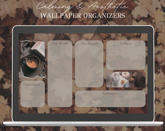 Dark Academia 2.0 Themed Desktop Organizer Wallpaper & Folder Icons ...