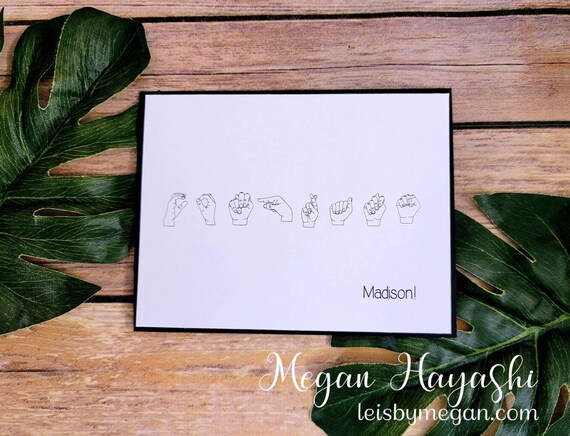 Graduation Card Sign Language ASL Personalized Graduation | Etsy