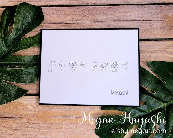 Graduation Card, Sign Language, ASL, Personalized Graduation Card ...
