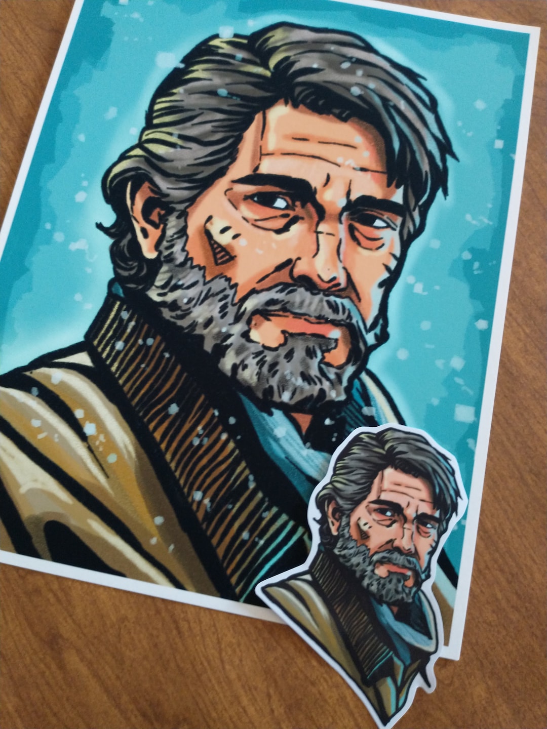 The Last of Us Joel Art Print + Sticker Bundle - Etsy
