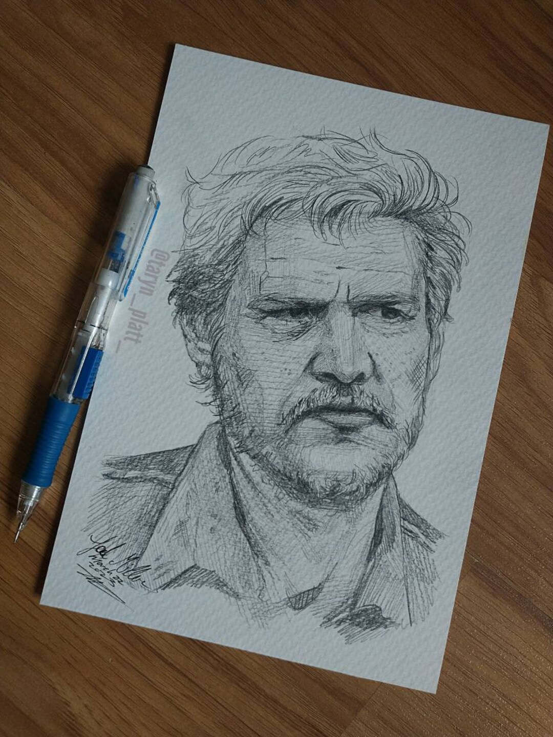 ORIGINAL ART the Last of Us Joel Miller Pencil Portrait Drawing - Etsy