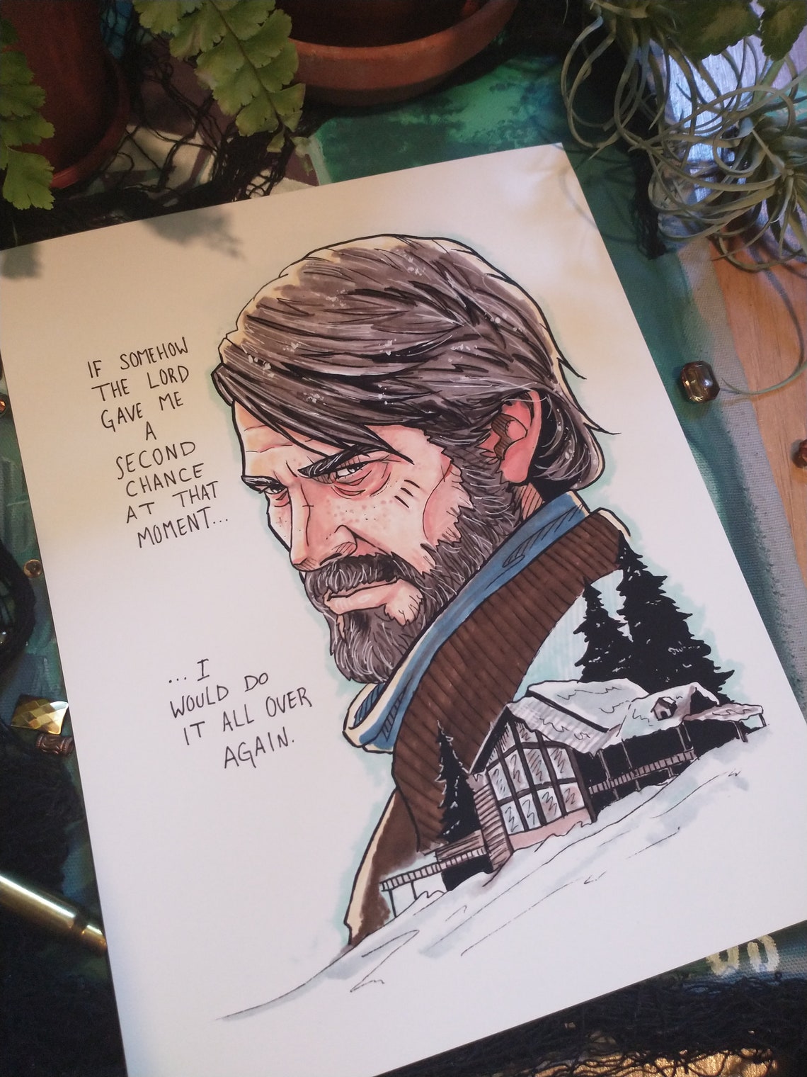 Art Print Joel Miller The Last Of Us Poster Etsy