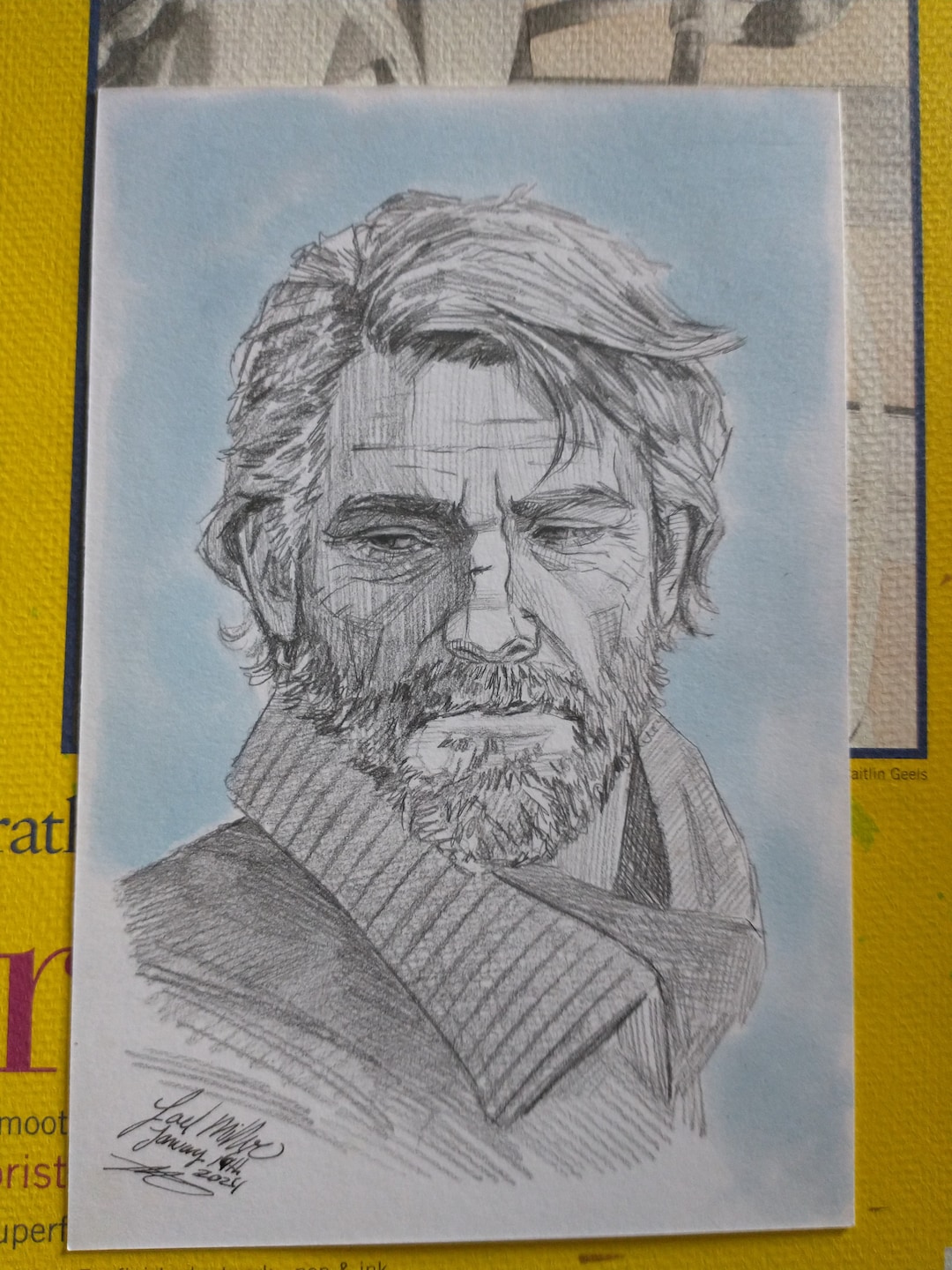 ORIGINAL ART Joel Miller the Last of Us Pencil Sketch Fanart Drawing - Etsy