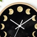 Moon Wall Clock | Phases of the Moon | Cosmic Clock | Celestial | Space ...