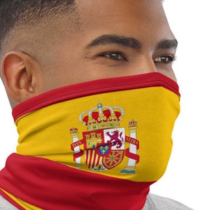 Spanish Flag Face Mask - Neck Gaiter, Scarf, Headwear, Spain Facemask ...