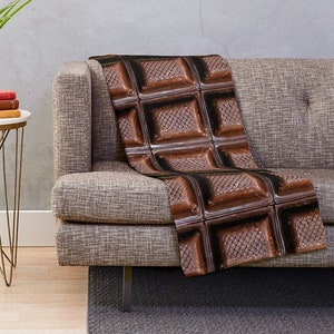 Chocolate Throw Blanket, Realistic Chokolate Gift - Etsy
