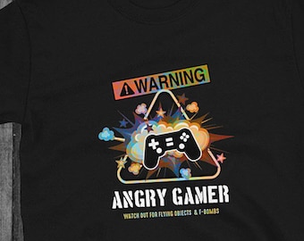 The Angry Gamer Sticker Computer & Video Gaming - Etsy