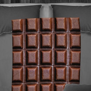 Chocolate Throw Blanket, Realistic Chokolate Gift - Etsy