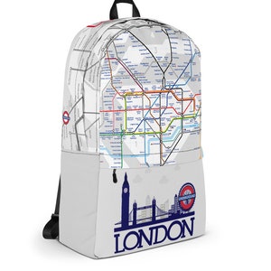 London Backpack, London Tour Bag, Central London Map, England Travel - Etsy